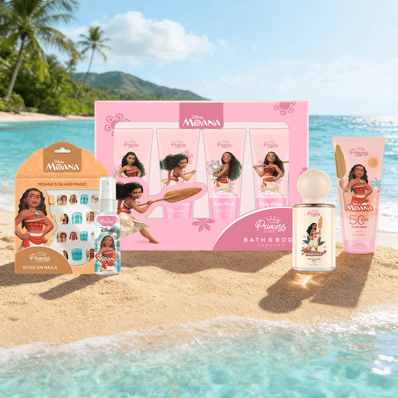 Princess by RENEE Moana’s Summer Care Paradise Gift Set For Preteens ...