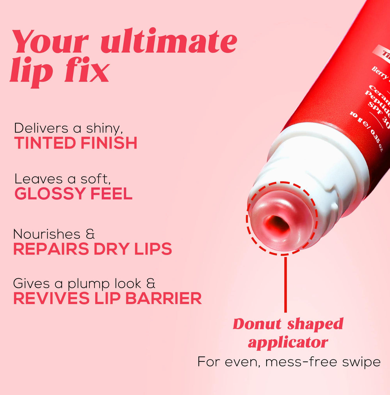 RENEE Juicy Fix Tinted Lip Balm SPF 30- Cinnamon Glaze With Glossy ...