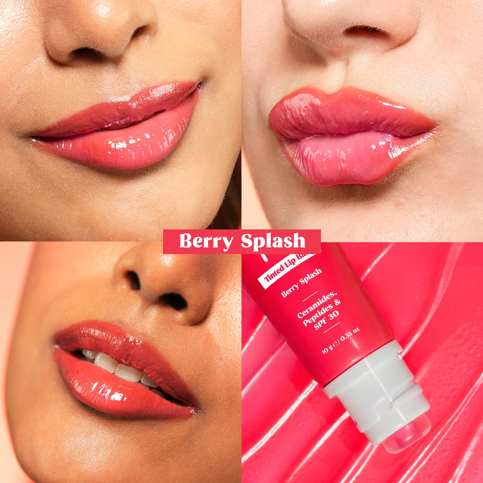 RENEE Juicy Fix Tinted Lip Balm SPF 30- Cinnamon Glaze With Glossy ...