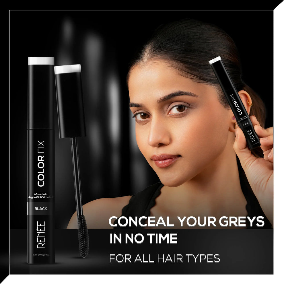 RENEE Color Fix Hair Gel- Black, Covers Greys Instantly | Lightweight ...