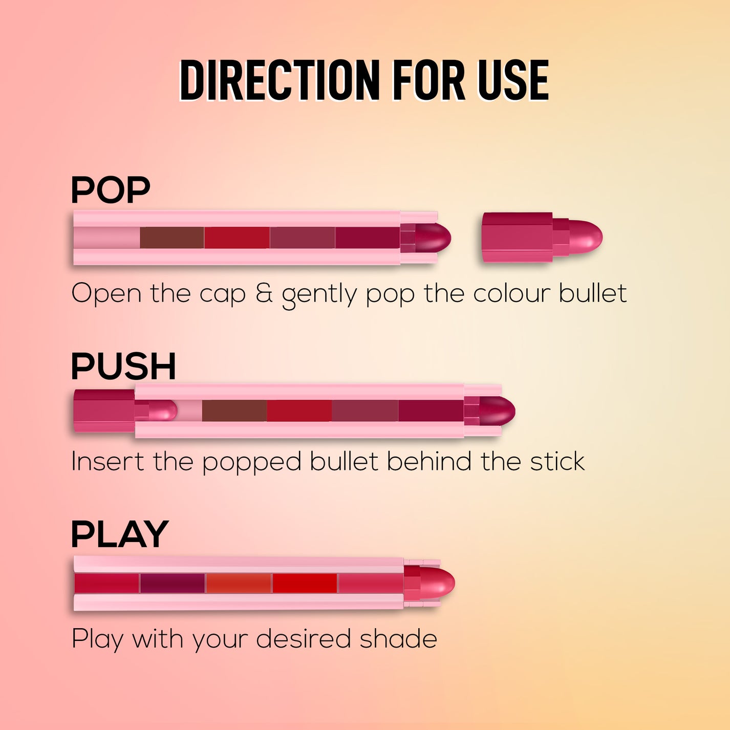 RENEE Everyday Fab 5 5-in-1 Lipstick | 5 Shades In 1 Stick, Matte ...