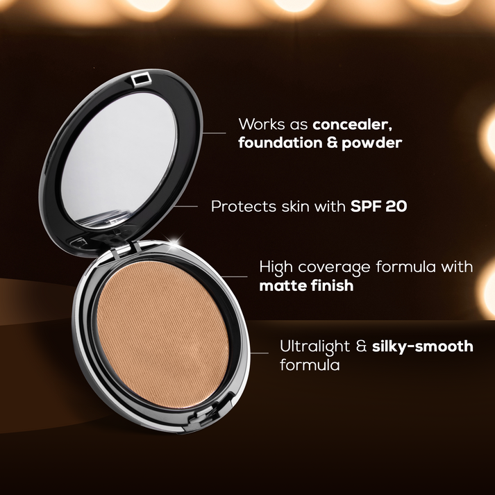 RENEE Pro HD 3-IN-1 Compact, Works as Concealer, Foundation & Powder W ...