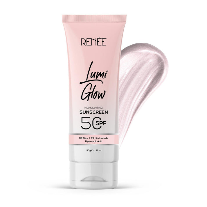 RENEE Lumi Glow Highlighting Sunscreenwith SPF 50, Lightweight & Non ...