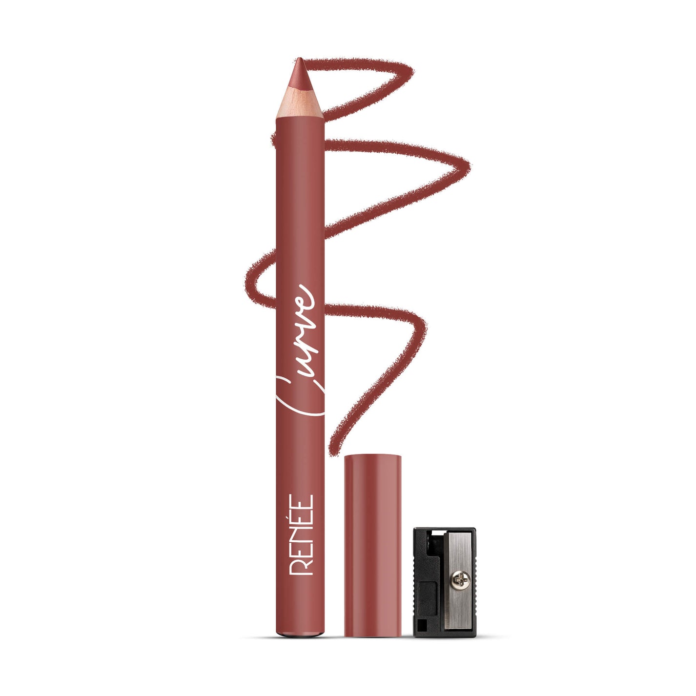 RENEE Curve Lip Liner With Sharpener - Rosewood Kiss, Matte Finish ...
