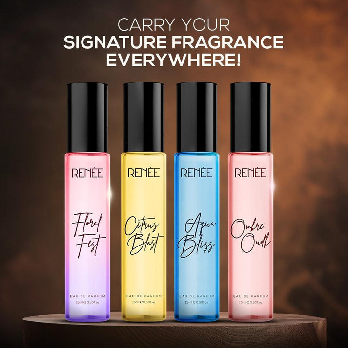 RENEE Eau De Parfum Pack of 4, 15ml each, Long Lasting Fragrance For ...