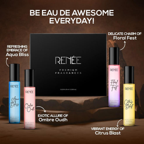 RENEE Eau De Parfum Pack of 4, 15ml each, Long Lasting Fragrance For ...