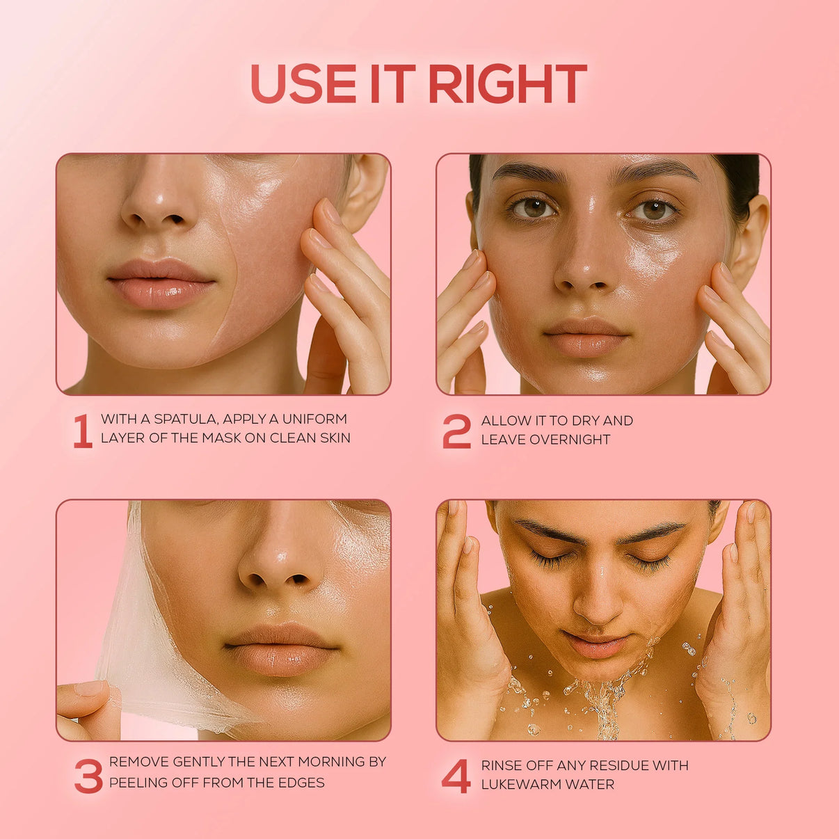 RENEE Pink Therapy Collagen Night Wrapping Face Mask | For Young ...