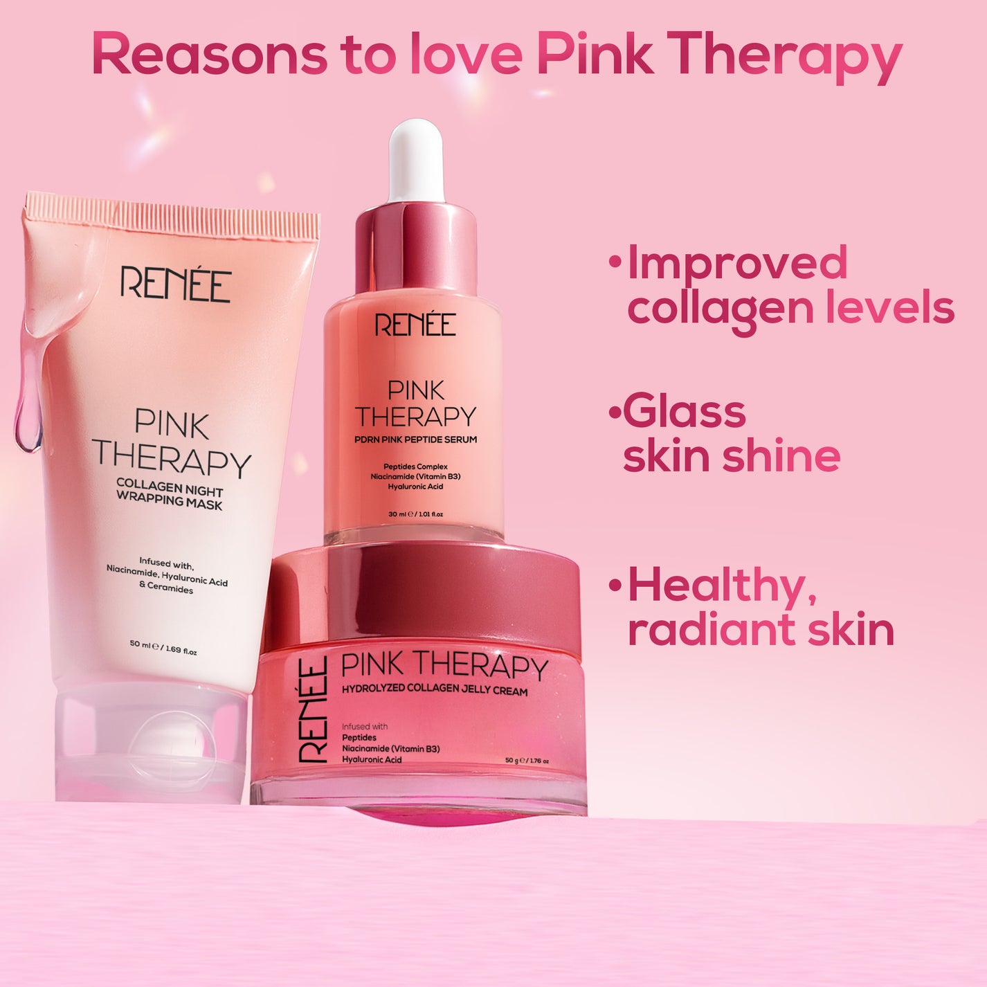 RENEE Pink Therapy Anti-Aging Skincare Combo – Renee Cosmetics