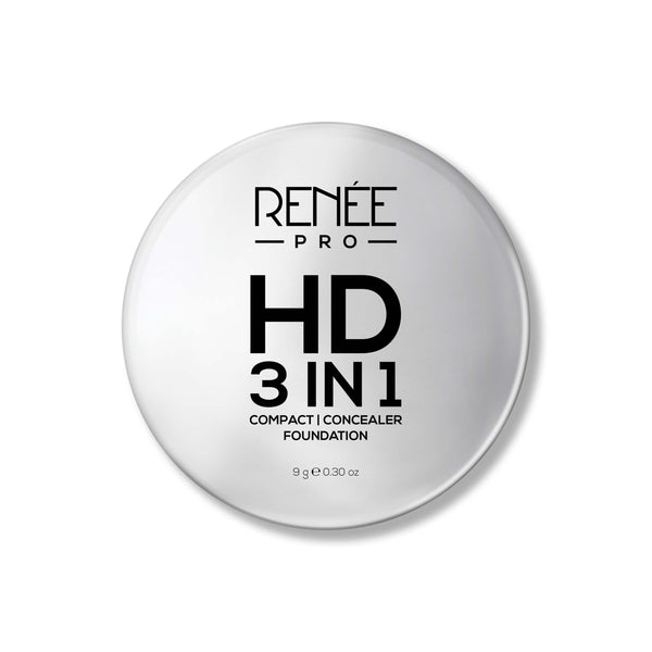 RENEE Pro HD 3-IN-1 Compact, Works as Concealer, Foundation & Powder W ...