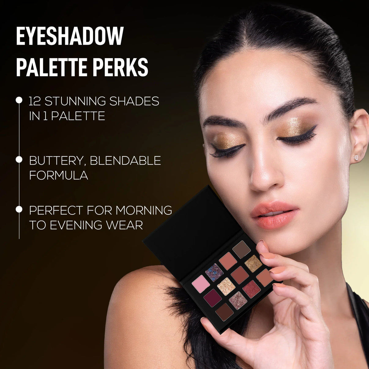 RENEE HALO Eyeshadow Palette | 12 Super Blendable Shades | Matter ...