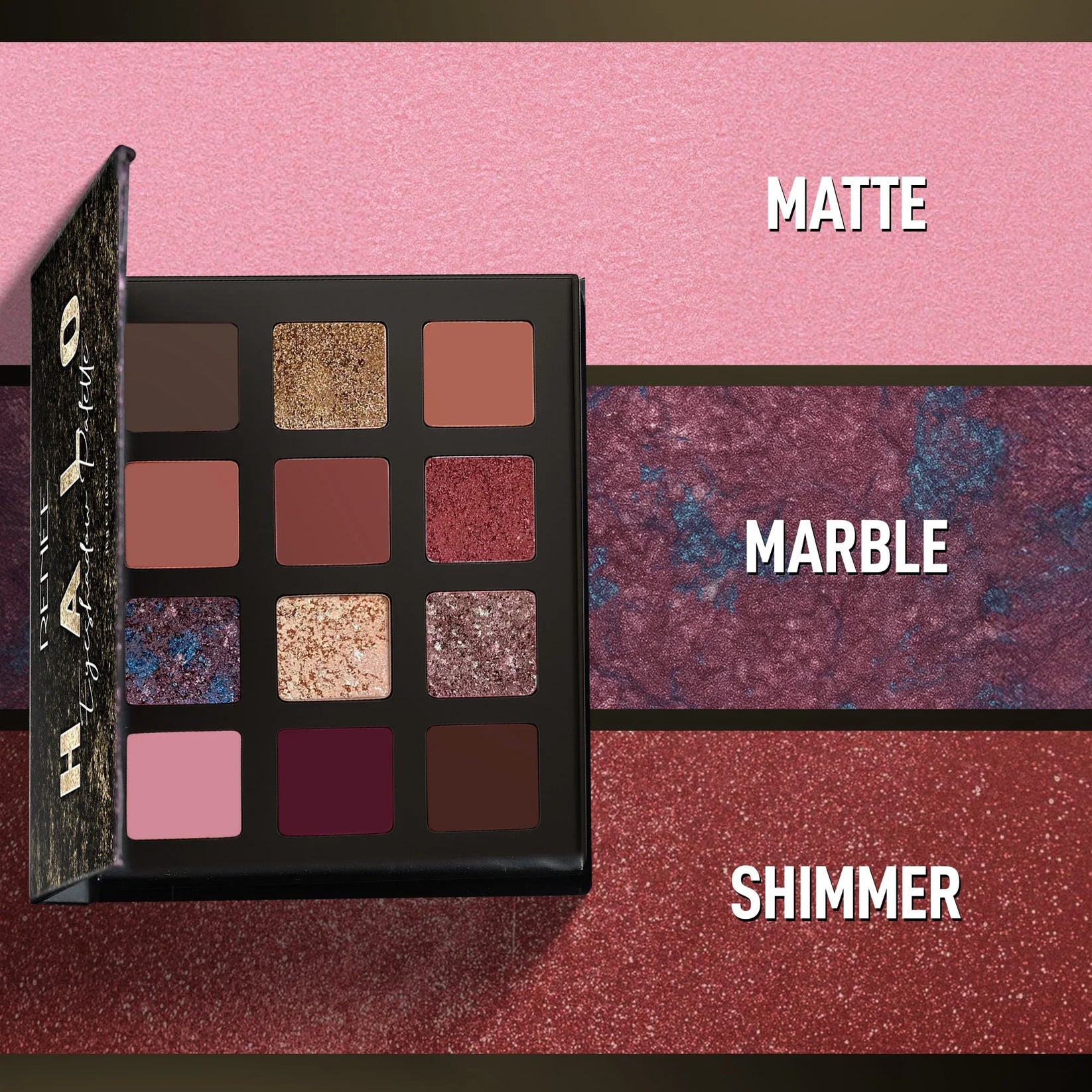 RENEE HALO Eyeshadow Palette | 12 Super Blendable Shades | Matter ...