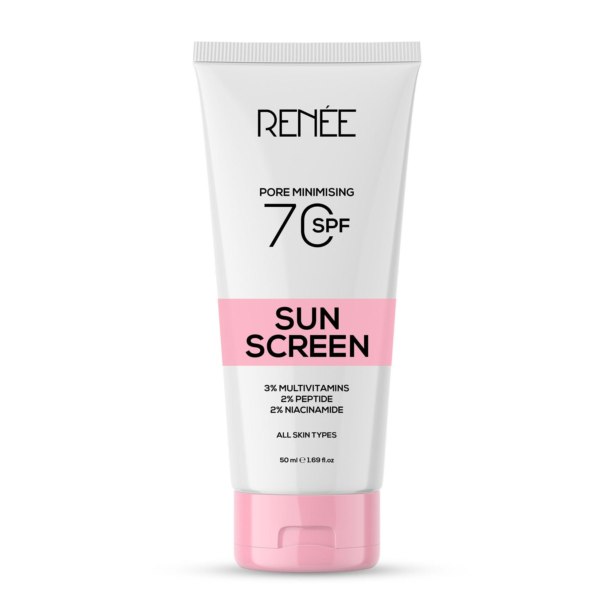 RENEE Pore Minimising Sunscreen SPF 70 with 3% multivitamins, 2% ...