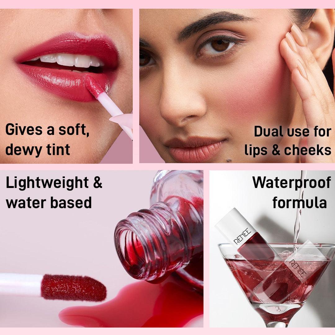RENEE Tip Tip Water Tint, Stain For Lip & cheeks, Hydrating, Long ...