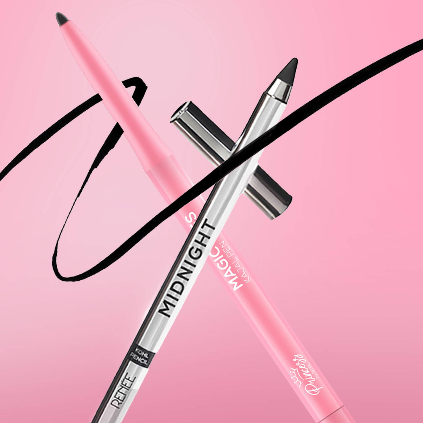 Magic Eyes Kajal Pen & RENEE Midnight Kohl Kajal Pencil Combo by Princ ...